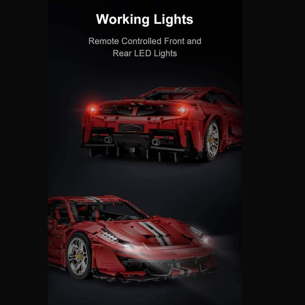 CaDA Master C61042w Supercar Ferrari 488 Klemmbausteine,3187/pcs Techn
