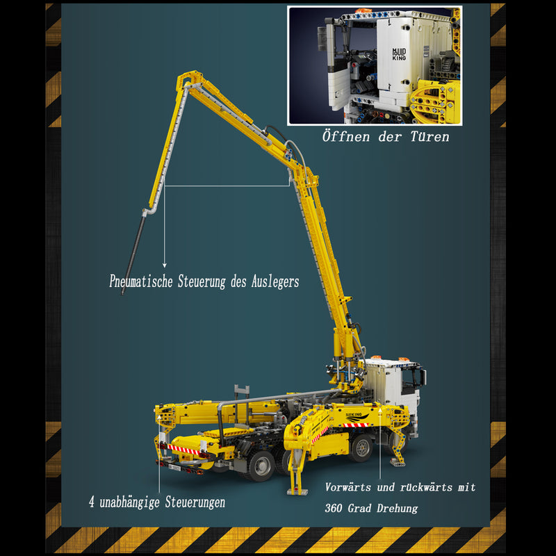 Technik LKW Mit Kran, Technik Kran Pneumatik LKW mit Beton-Kran, Techn ...